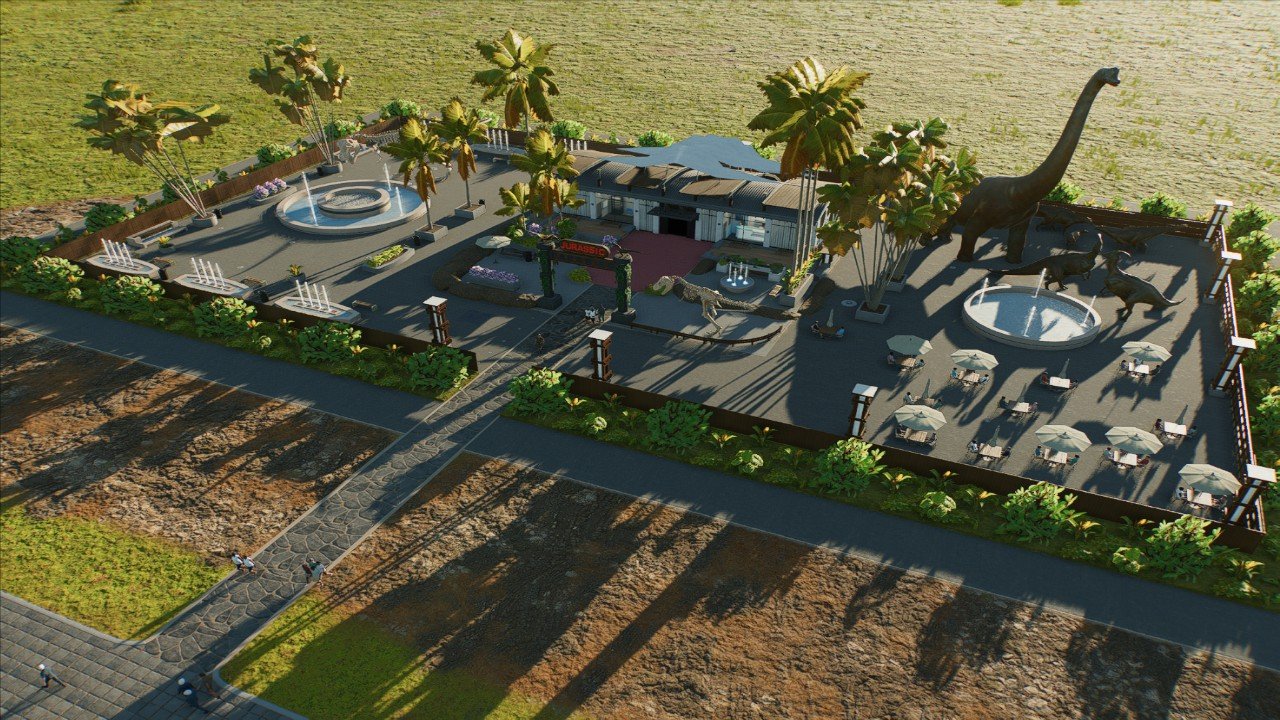 Remastered entrance of Jurassic Paradise - Workshop - Jurassic World ...
