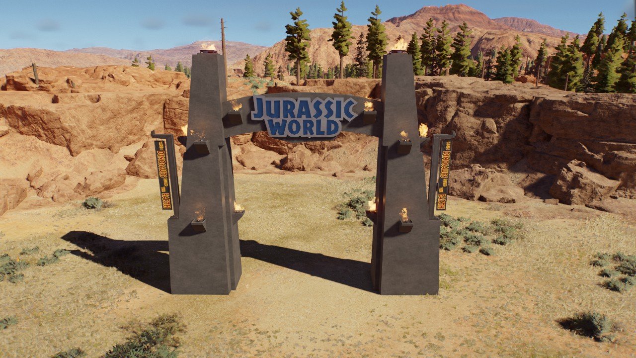 Large Jurassic World Gate - Workshop - Jurassic World Evolution 3