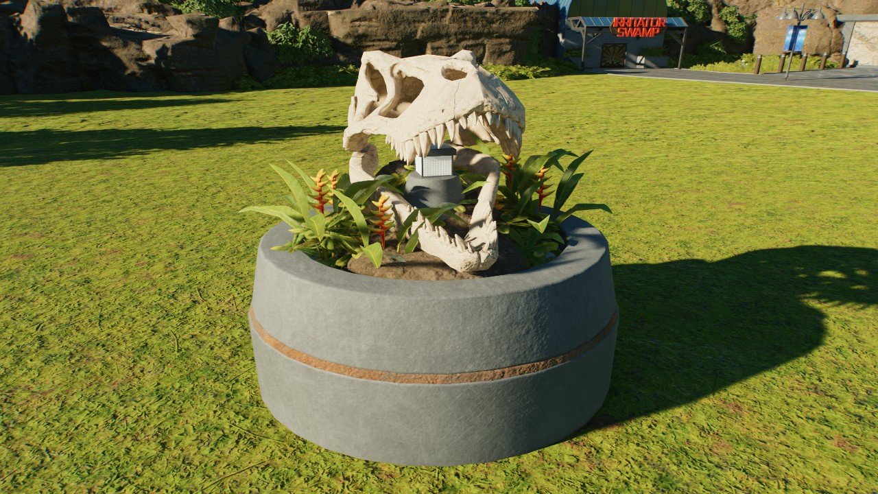T-Rex Skull Planter - Workshop - Jurassic World Evolution 3