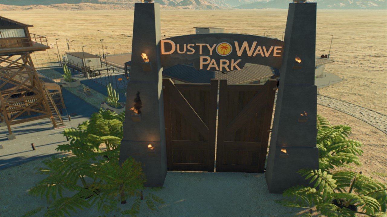 Dusty Wave Park sign - Workshop - Jurassic World Evolution 3