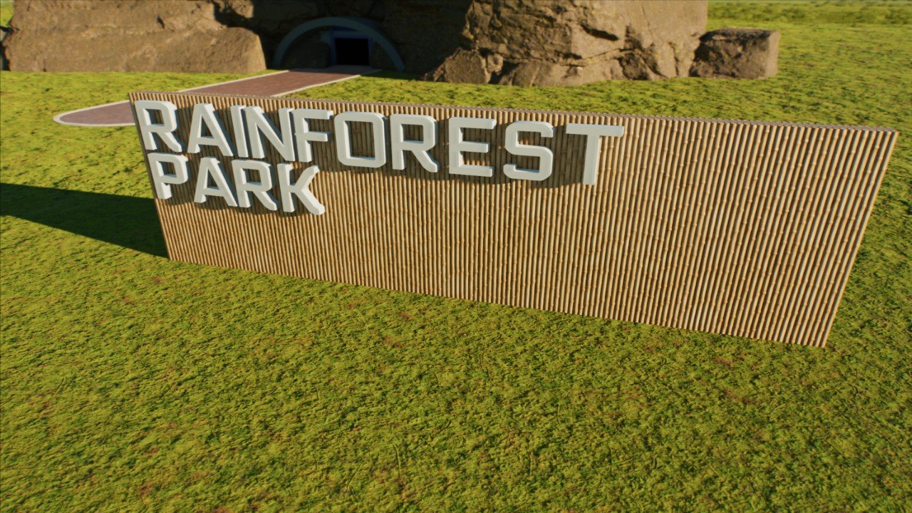 Rainforest Park Sign - Workshop - Jurassic World Evolution 3