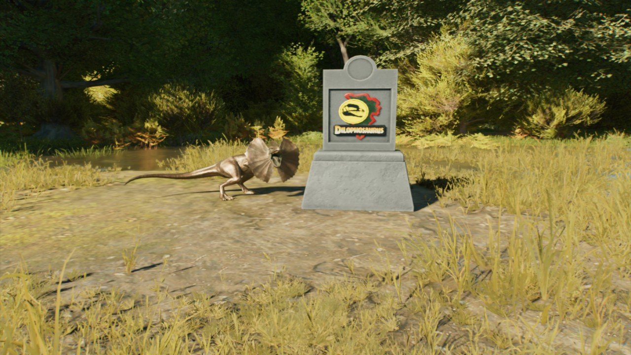 Dilophosaurus Enclosure Sign - Workshop - Jurassic World Evolution 3