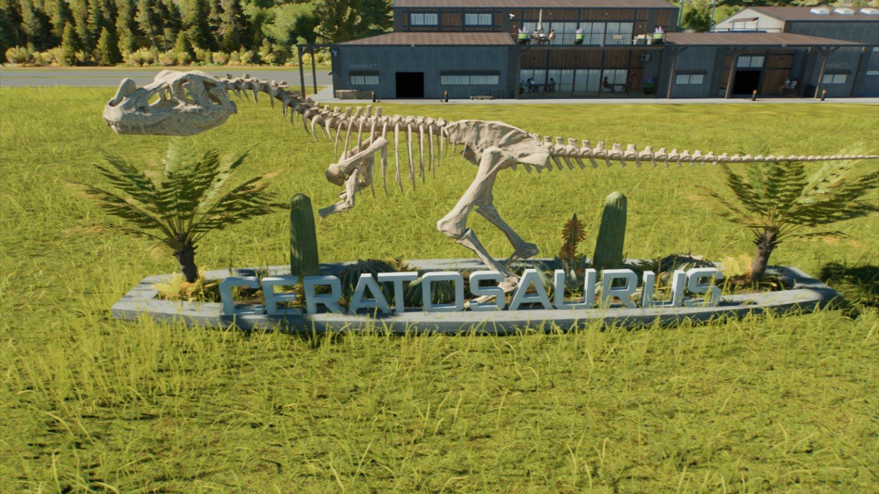 Ceratosaurus fossil display - Workshop - Jurassic World Evolution 3