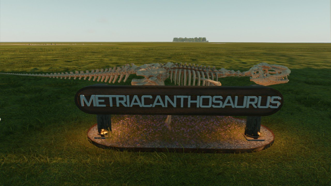 Metricanthosaurus fossil display 1 - Workshop - Jurassic World Evolution 3