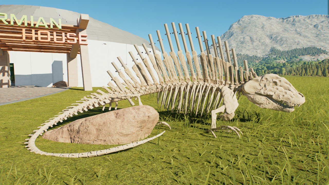 Dimetrodon skeleton right side display - Workshop - Jurassic World ...