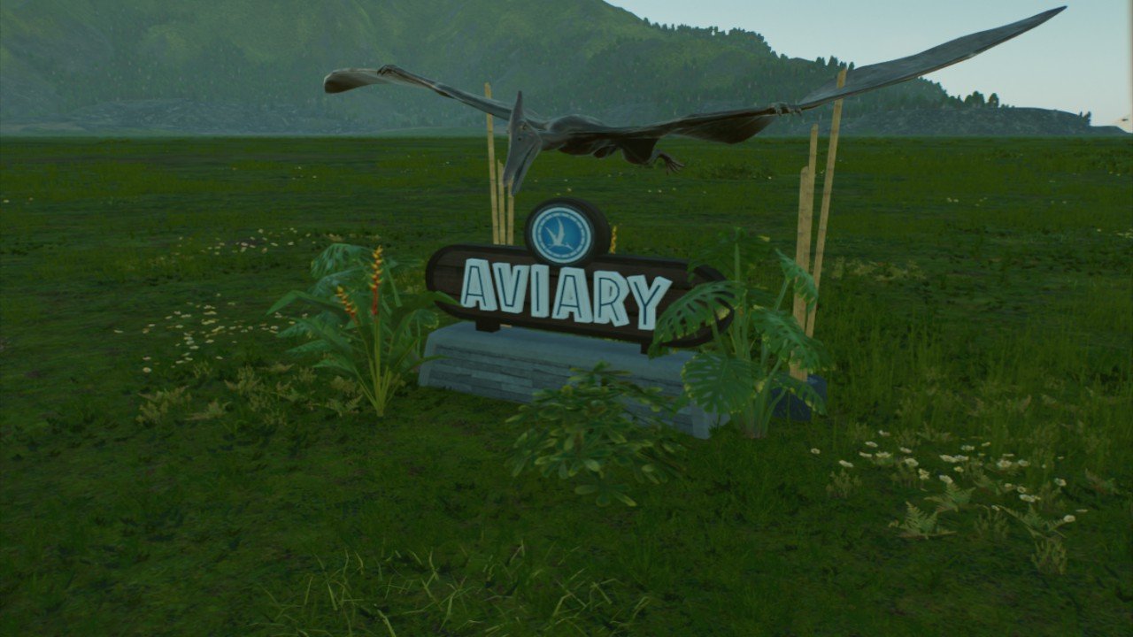 Aviary sign - Workshop - Jurassic World Evolution 3