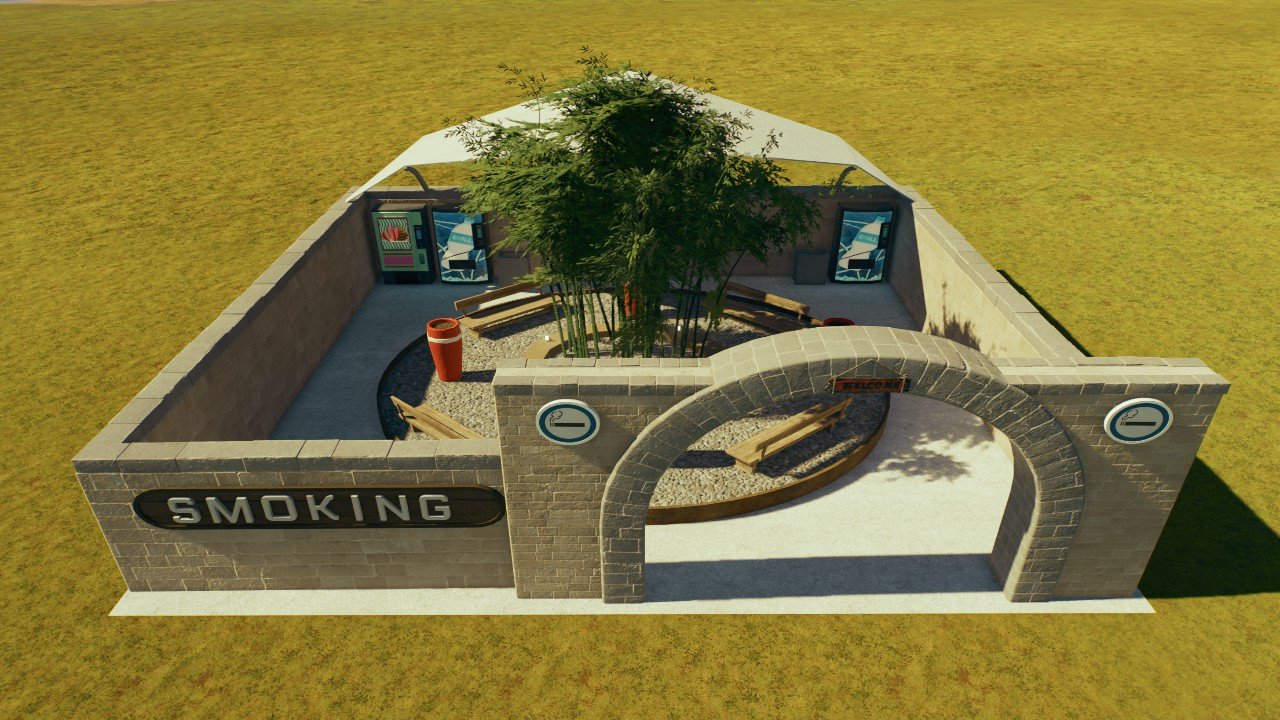 Smoking Section Break Lounge Area - Workshop - Jurassic World Evolution 3