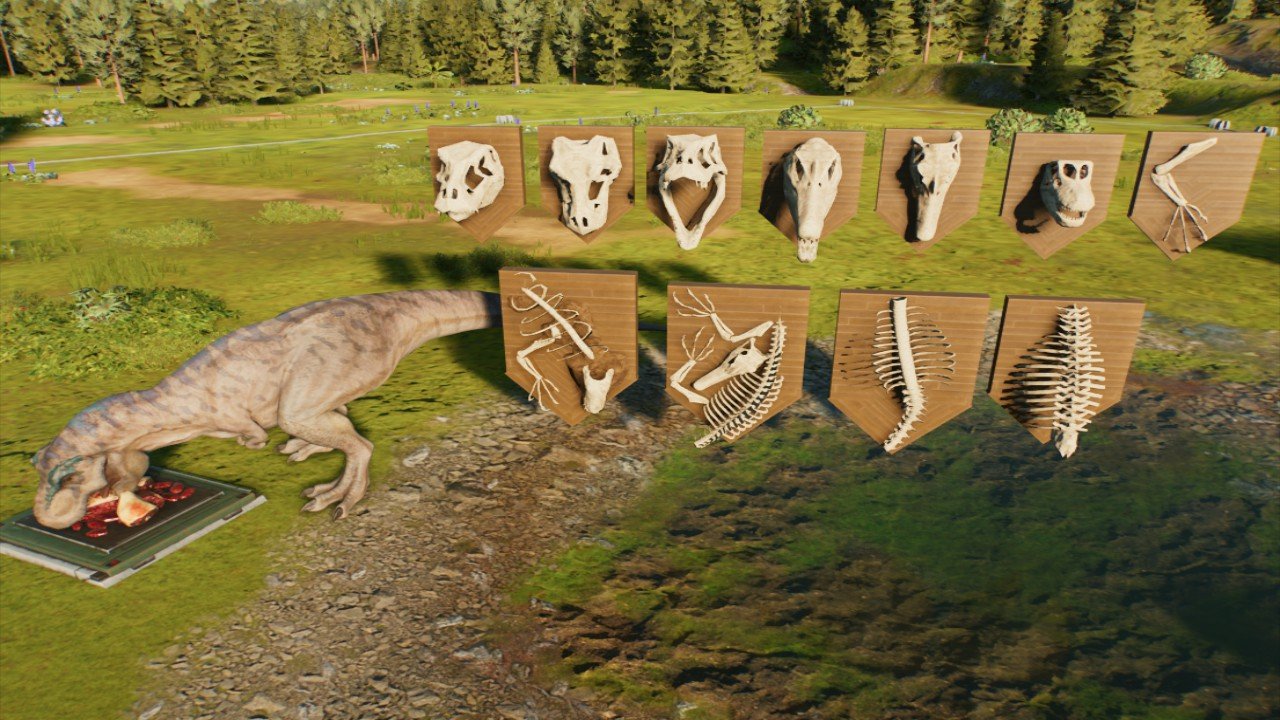 Wooden Bone Mounts - Workshop - Jurassic World Evolution 3