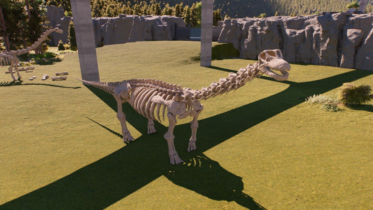 Individual Pieces Sauropod Skeleton - Workshop - Jurassic World Evolution 3