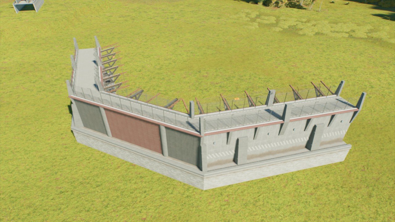 Ultra-High Security Paddock - Inside Corner Wall - Workshop - Jurassic ...